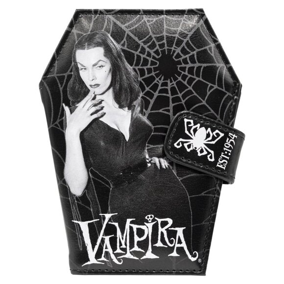 Vampira | Bags | Vampira Cobwebs Black White Vegan Leather Coffin ...